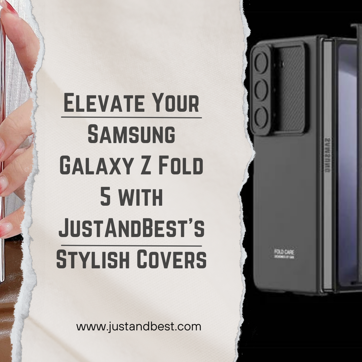 Samsung Galaxy Z Fold 5 with Just And Best's Stylish Covers – JustAndBest