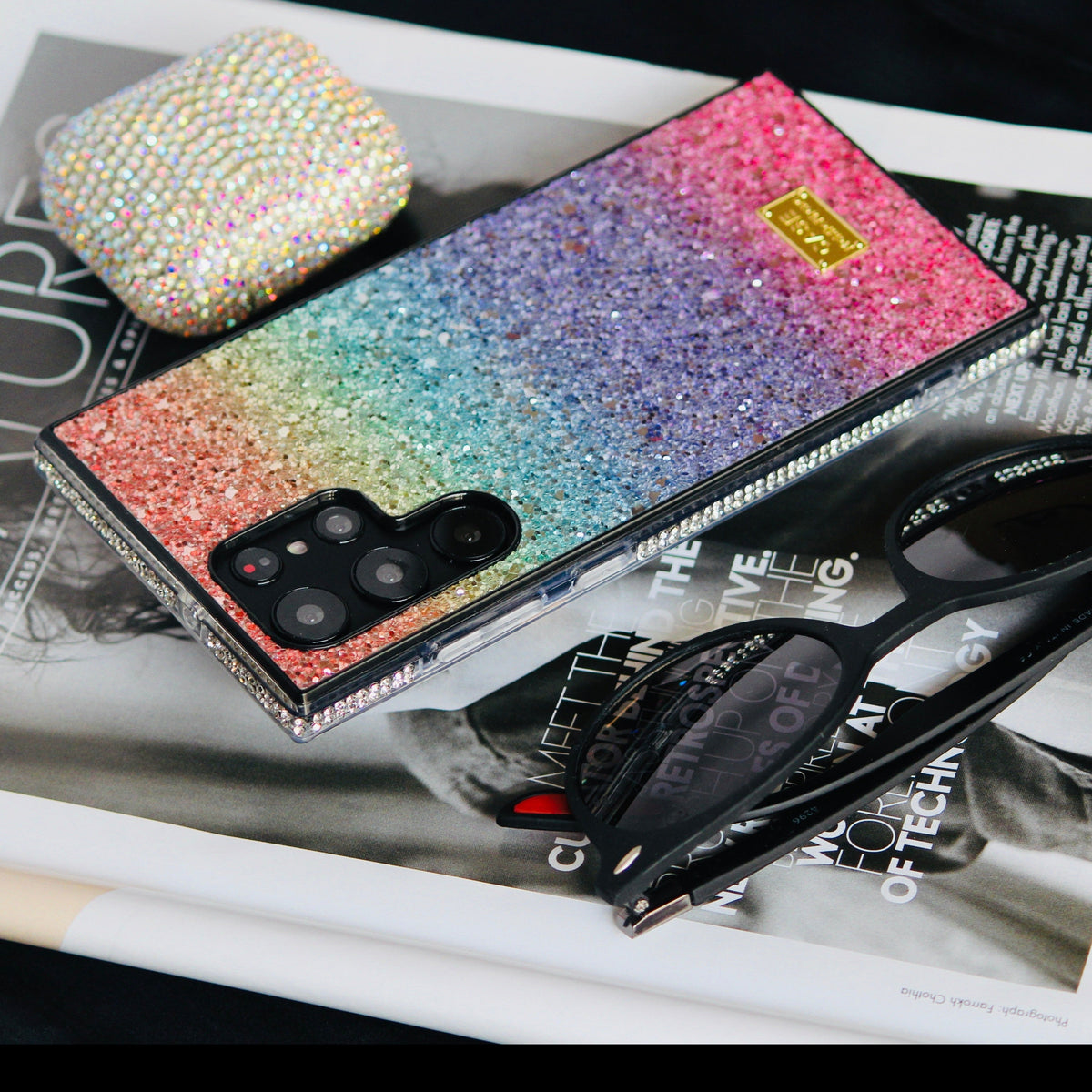 Rainbow Glitter Bling Cover for Samsung Galaxy S23 Series – JustAndBest